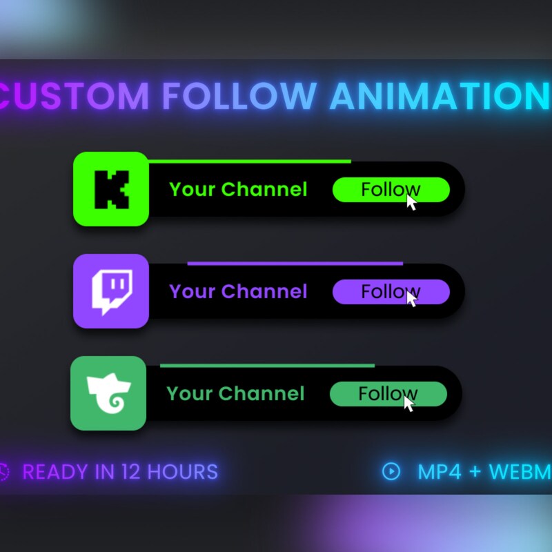 Twitch Follow Button - Etsy