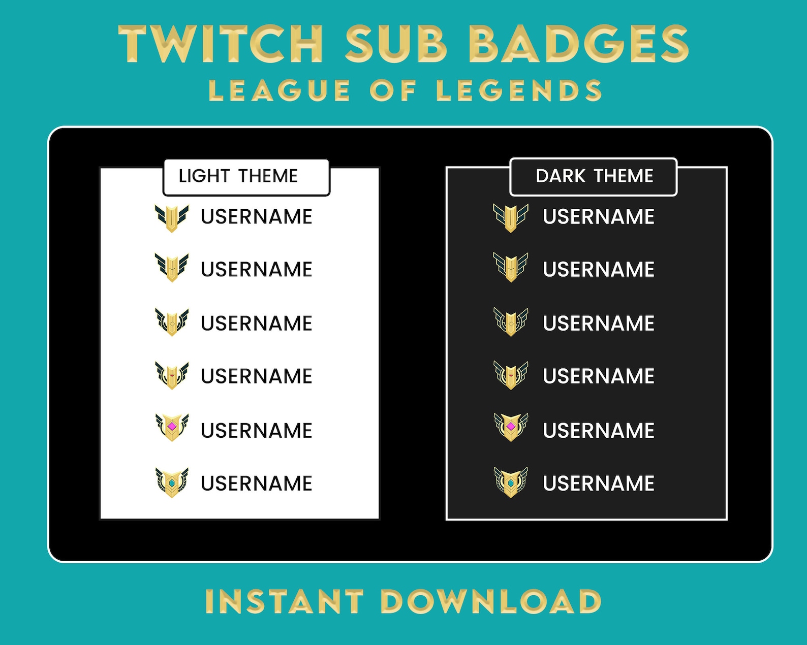 Twitch Sub Badges League of Legends, League of Legends Badges, League ...