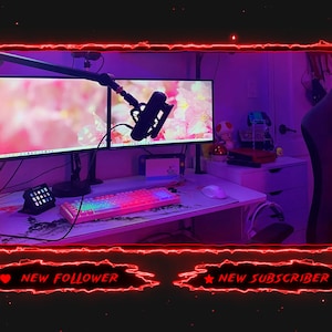 Horror Twitch Animated Overlay, Red & Black Stream Overlay, Spooky ...