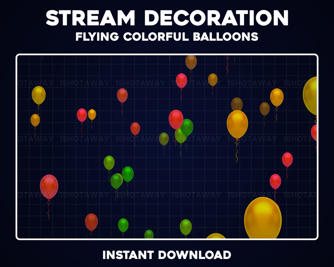 Animated Balloons Stream Decoration, Happy Birthday Party, Celebrate ...
