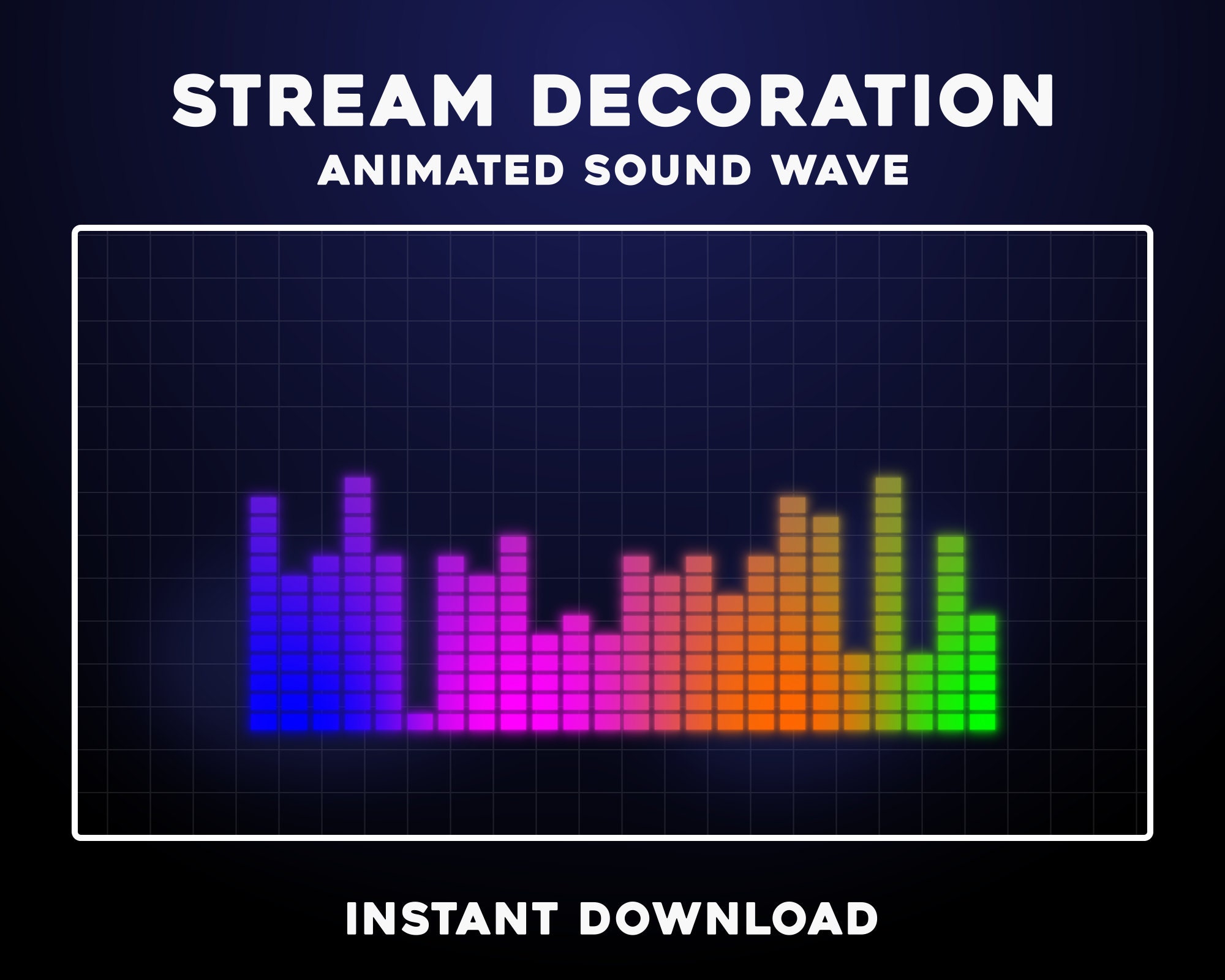 Animated Sound Wave Stream Decoration, Music Overlay Twitch, Twitch ...