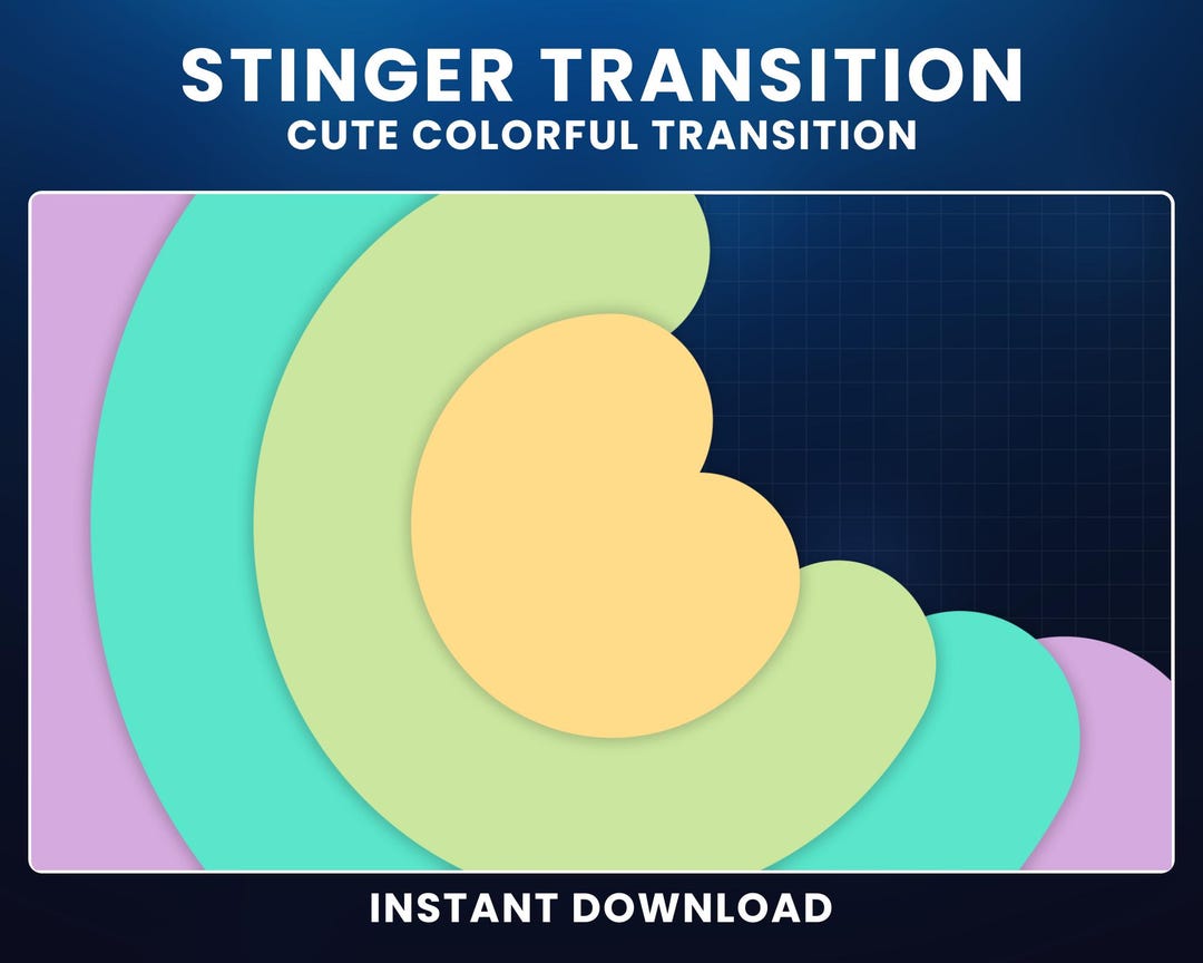 Twitch Stinger Transition, Cute Colorful Transition, Animated Stream ...