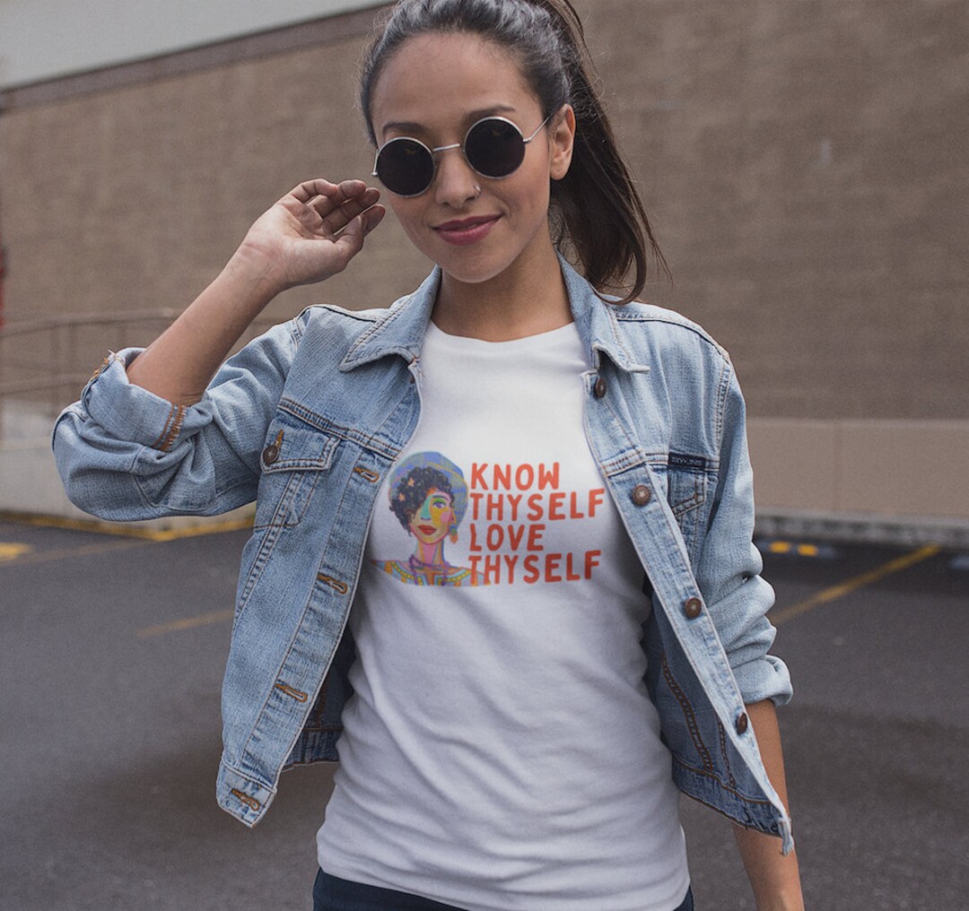 Know Thyself Love Thyself T-shirt: Graphic Art Motivational Tee - Etsy