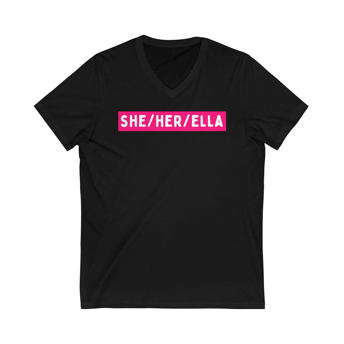 She Her Ella Latina Pronouns V-neck T-shirt - Etsy