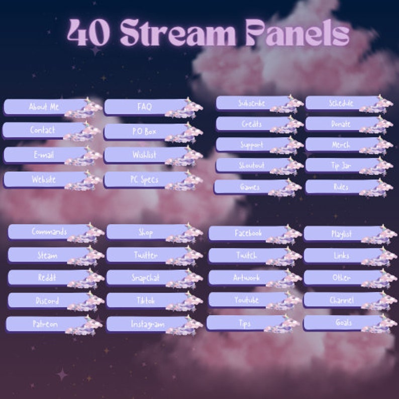Animated Dreamy Stream Package I Fairy Core Overlay I Cozy Overlay I ...
