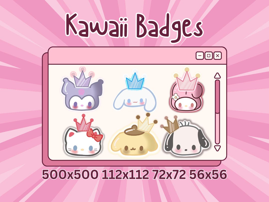 Kawaii Badges I Cozy Badges I Pink Badges I Twitch Badges I Gaming Badges I Cute Badges I Stream ...