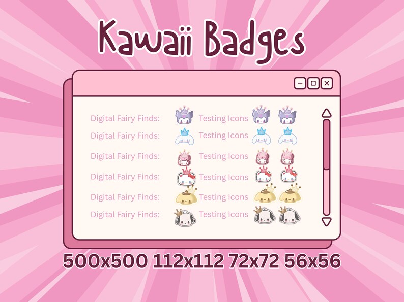 Kawaii Badges I Cozy Badges I Pink Badges I Twitch Badges I Gaming Badges I Cute Badges I Stream ...