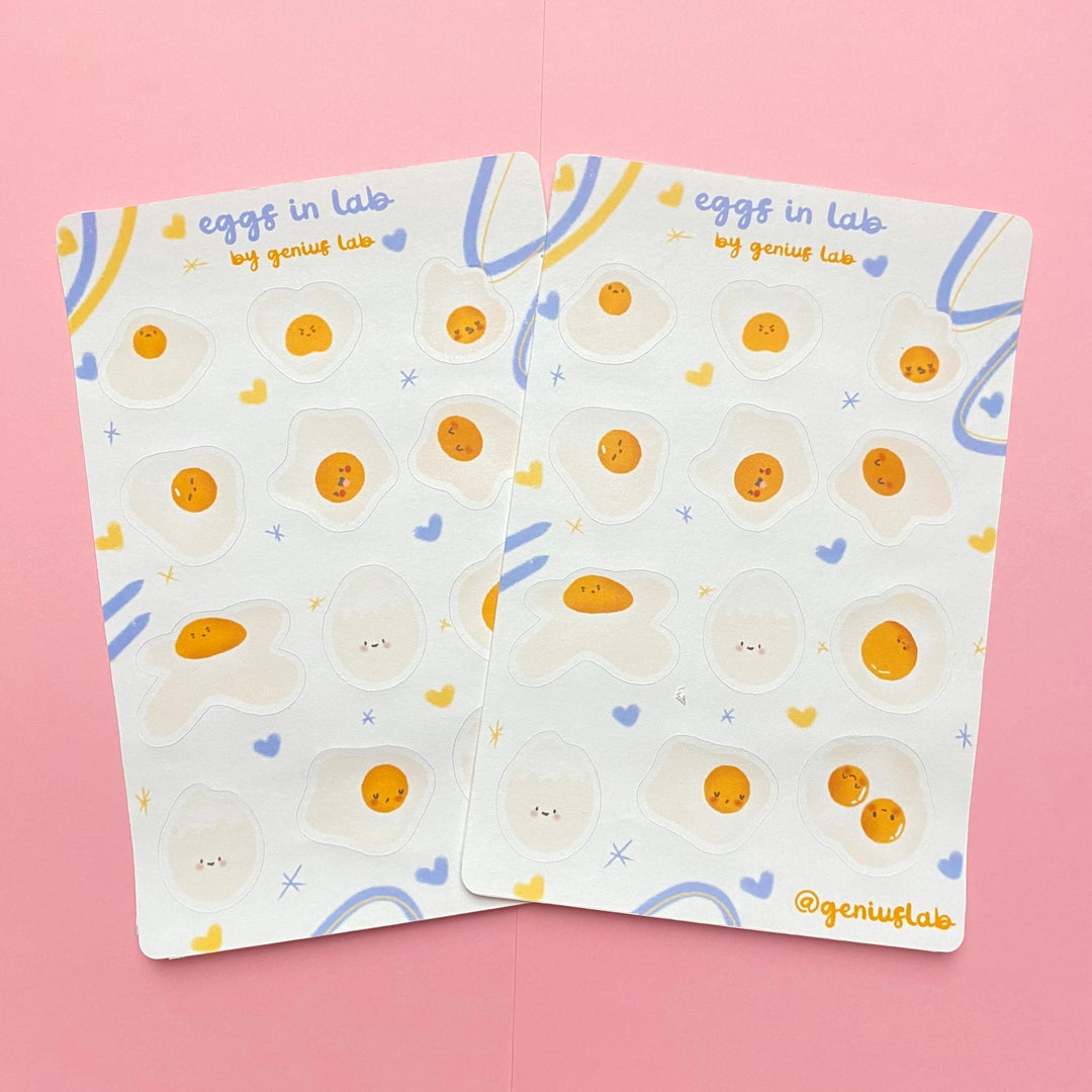 Cute Egg Sticker Sheet Kawaii Sticker Journal Stickers Cute Sticker ...