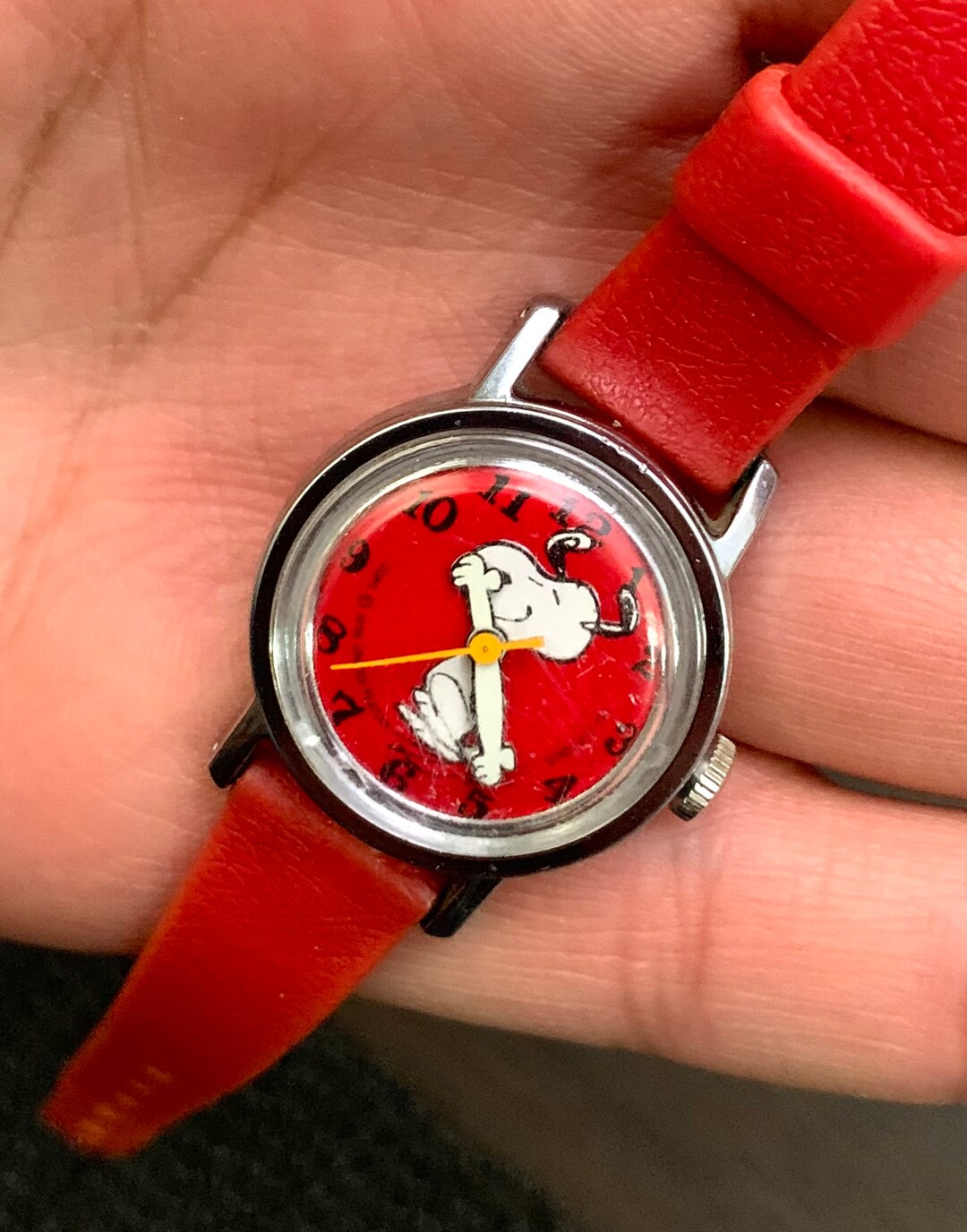 Vintage Timex Snoopy Dancing Swing Arm Self Wind up Watch 25mm 1958 ...