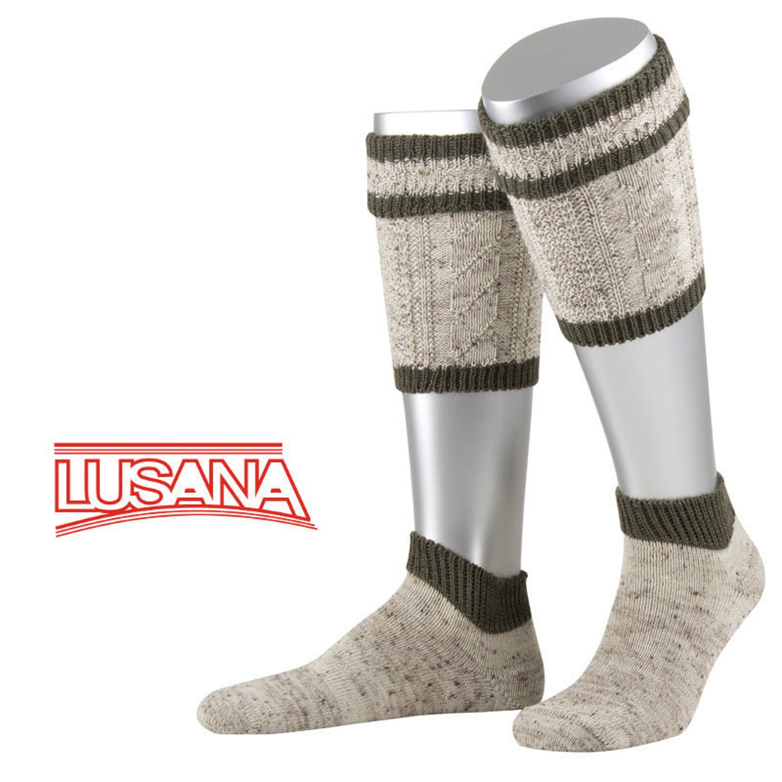 "Loferl" Two Part Lederhosen Socks Men Wear in Bavaria