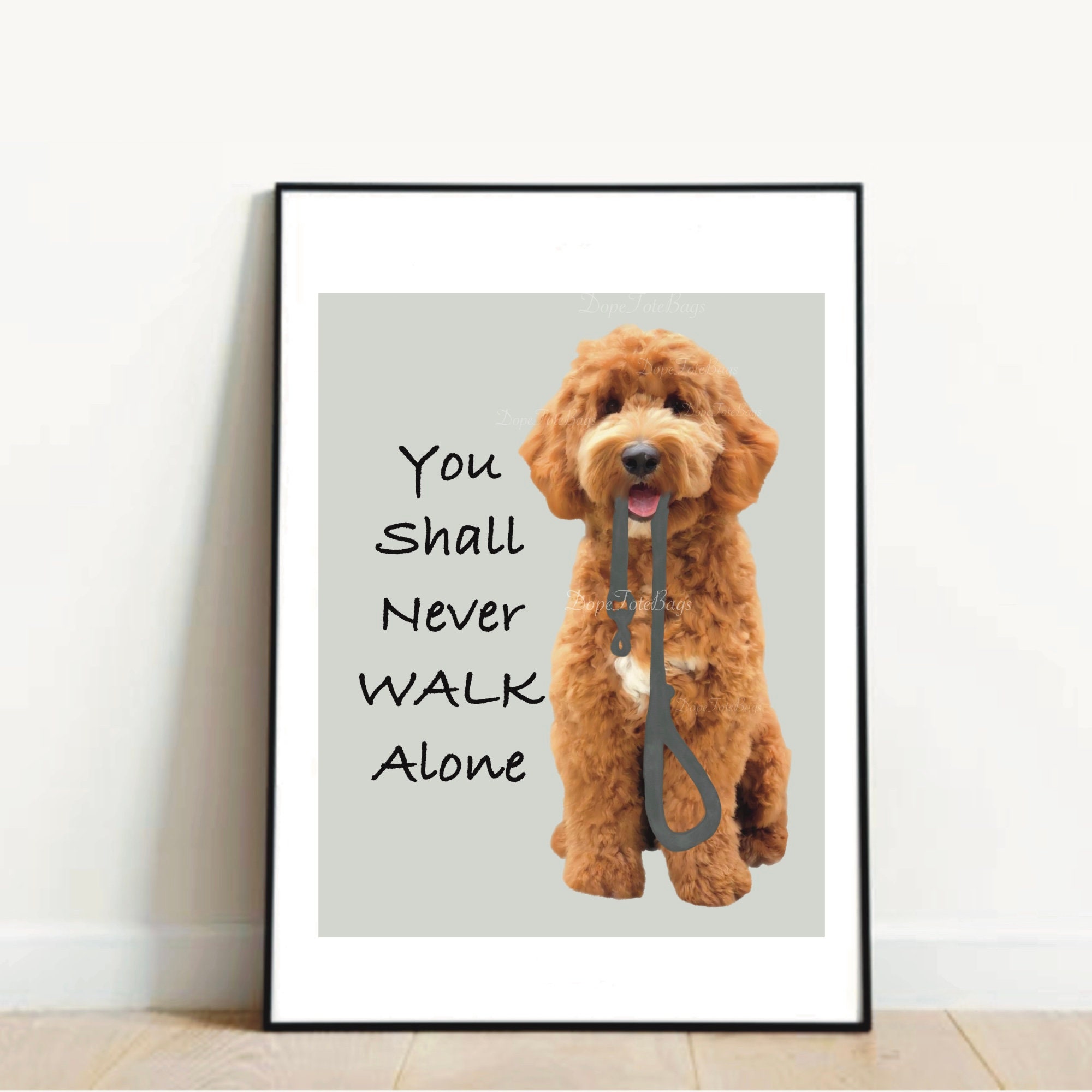 Goldendoodle Poster, Dog Illustration, Dog Drawing, Pet Portrait ...