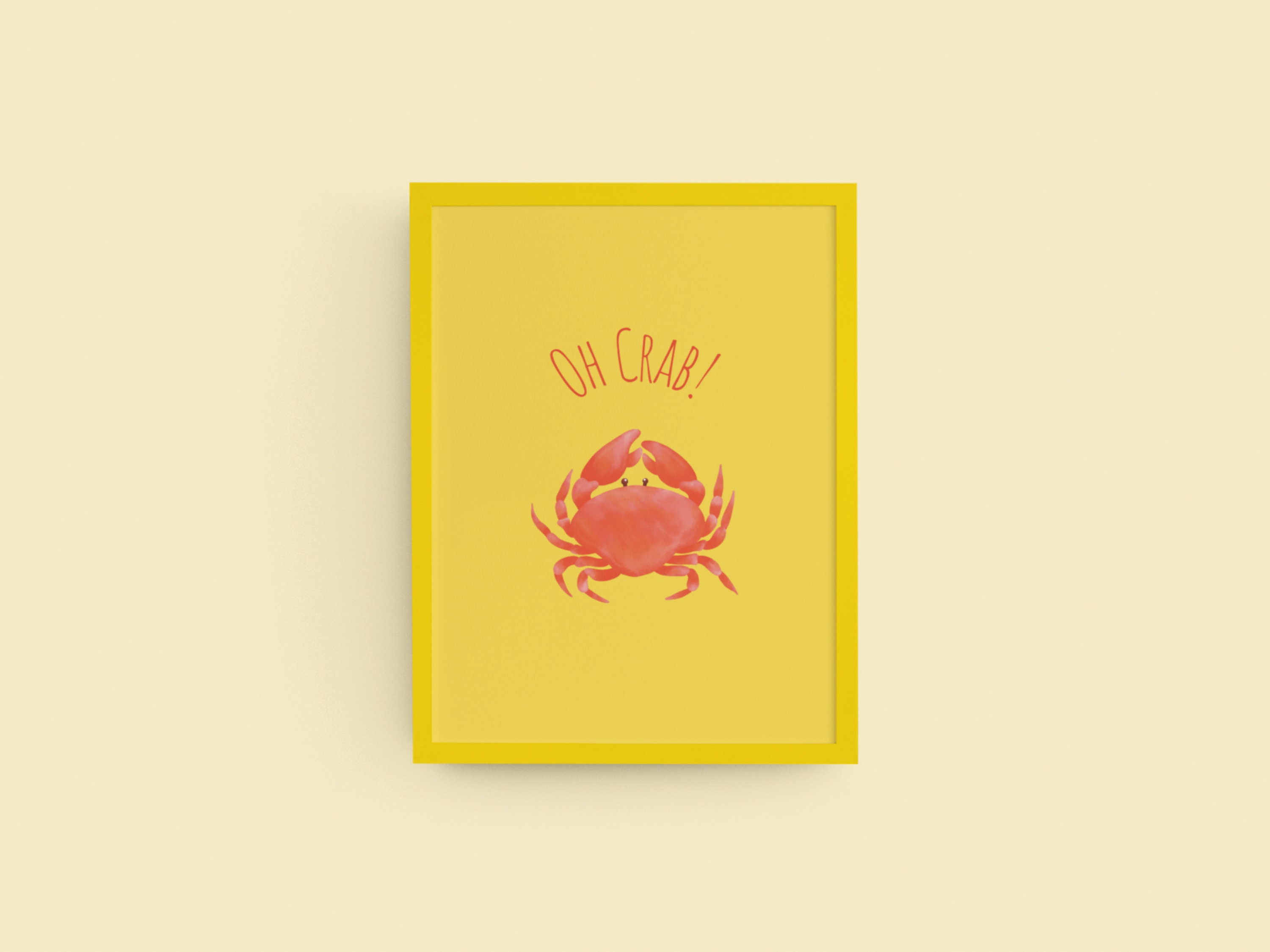 Oh Crab Funny Wall Art, Instant Download - Etsy