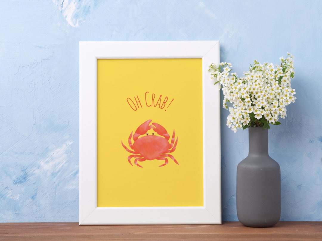 Oh Crab Funny Wall Art, Instant Download - Etsy