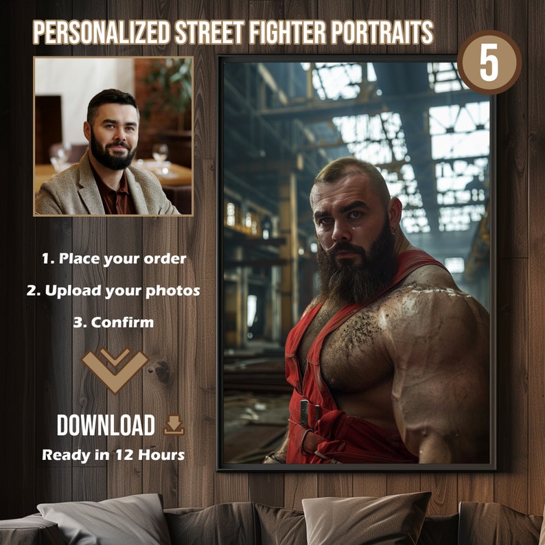 Custom Realistic Street Fighter Style Portrait From Photo Street ...