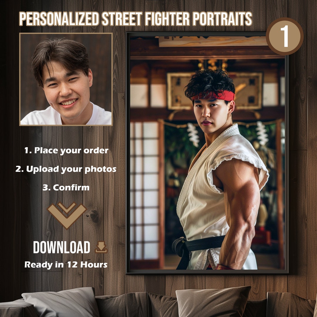 Custom Realistic Street Fighter Style Portrait From Photo Street ...
