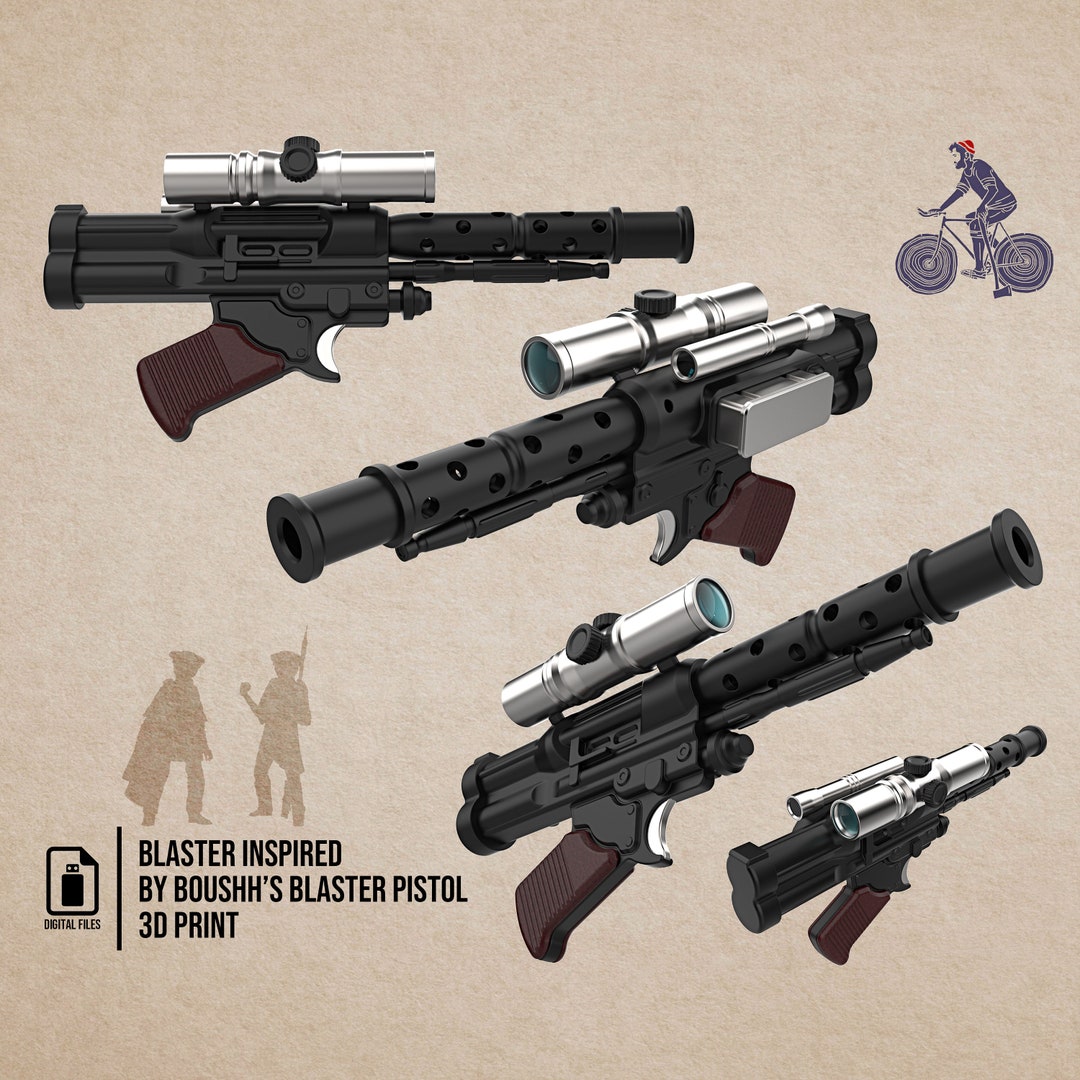 Cosplay 3D Printable Blaster Inspired by Boushh Ubese Blaster Pistol - Etsy