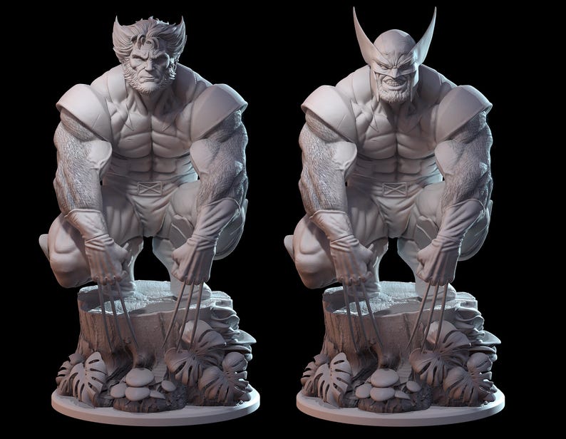 Wolverine 3D Printable STL | High-detail Superhero Collectible Statue ...