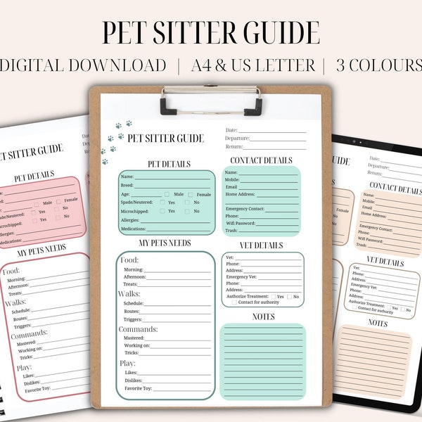 Dog Care Instructions Sheet - Etsy