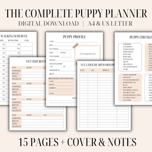 Complete Puppy Planner, New Puppy Planner Bundle, Dog Care Planner ...
