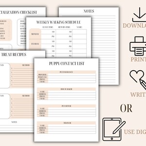 Complete Puppy Planner, New Puppy Planner Bundle, Dog Care Planner ...