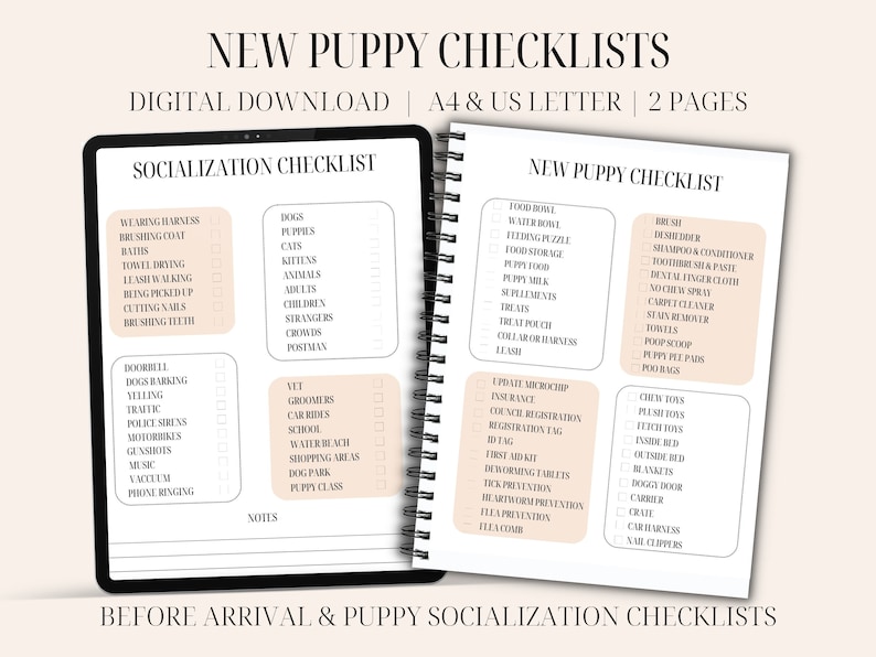 New Puppy Checklists, Puppy Socialization Checklist, Puppy Adoption ...