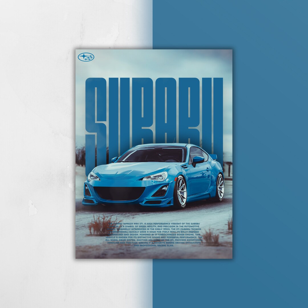 Subaru Impreza STI WRX Metal Print Poster Wall Art - Etsy