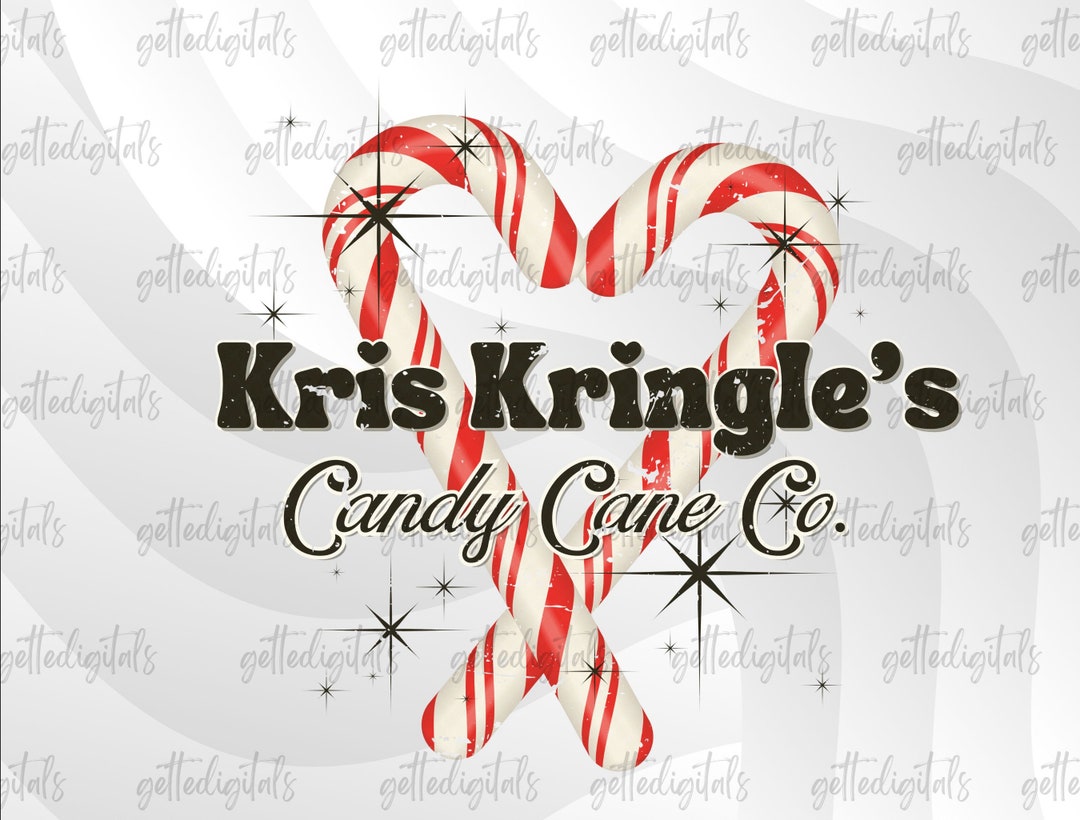 Kris Kringle's Candy Cane Co. PNG: Festive Holiday Digital Design ...