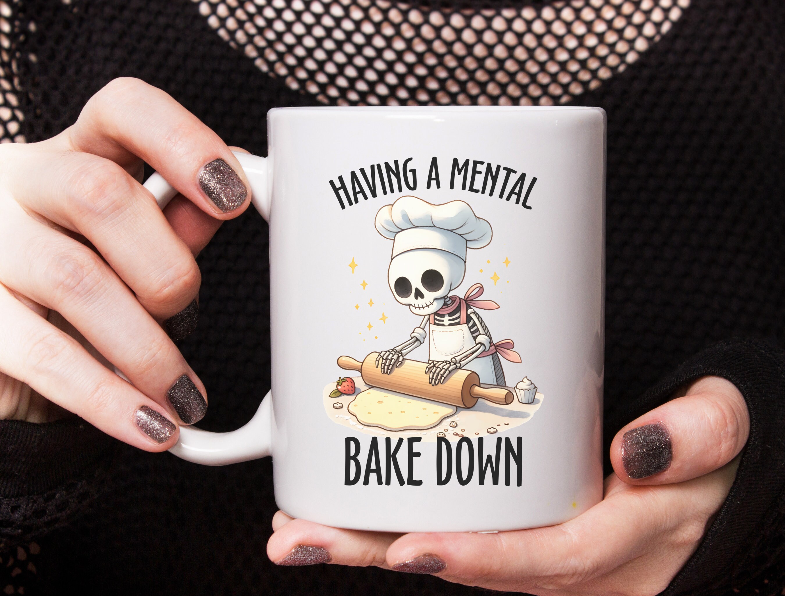 Having a Mental Bake Down PNG, Cooking Skeleton Sublimation Design ...
