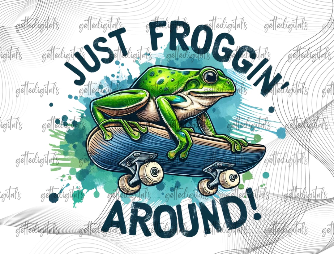 Skater Frog PNG, Street Style Skateboarding Art, Funny Sublimation ...