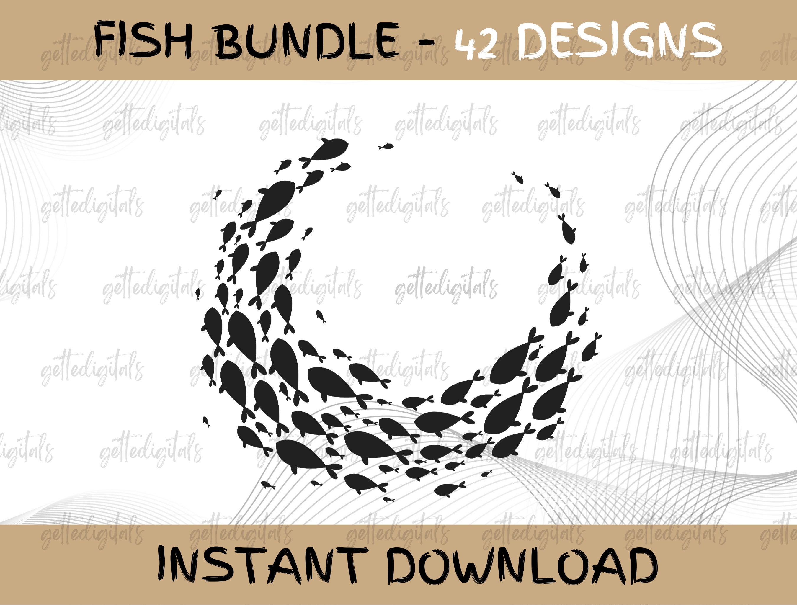 Fish SVG, Svg Fish, Fish SVG Bundle, Fish Cricut, Fish School SVG, Fish ...