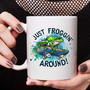 Skater Frog PNG, Street Style Skateboarding Art, Funny Sublimation ...