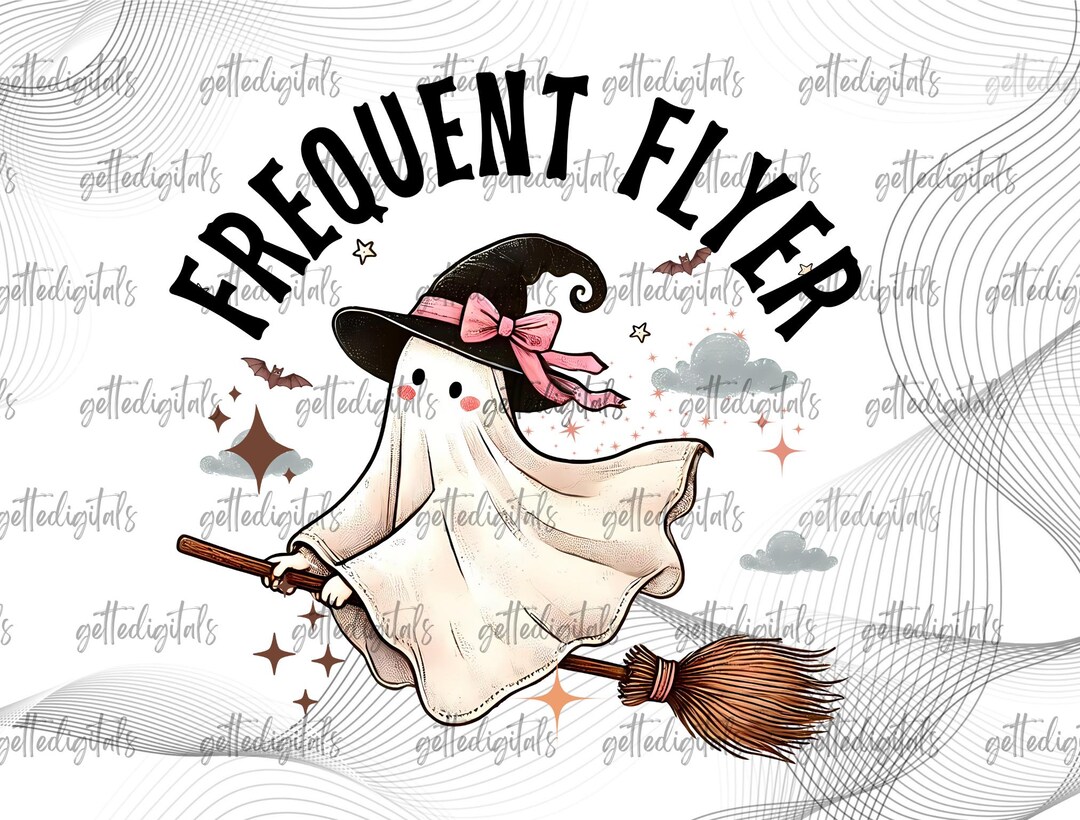 Frequent Flyer PNG - Funny Retro Sublimation Design, Travel Witchy ...