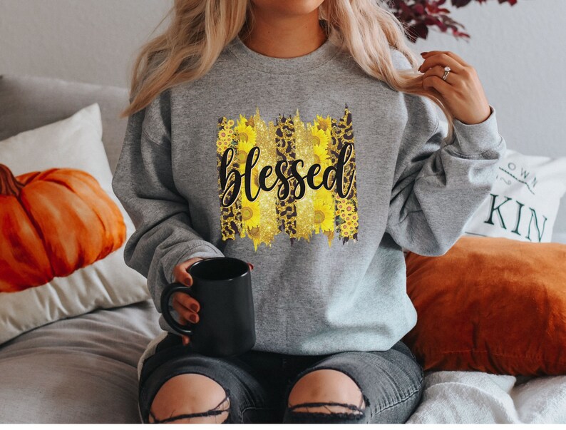 Blessed Png, Flower Png, Sunflower PNG, Western, Flower Design, Blessed ...