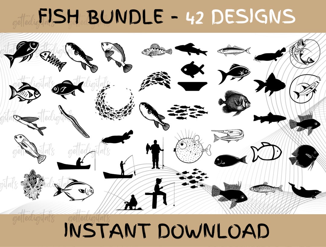 Fish SVG, Svg Fish, Fish SVG Bundle, Fish Cricut, Fish School SVG, Fish ...