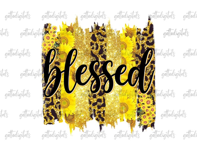 Blessed Png, Flower Png, Sunflower PNG, Western, Flower Design, Blessed Design, Sublimation ...