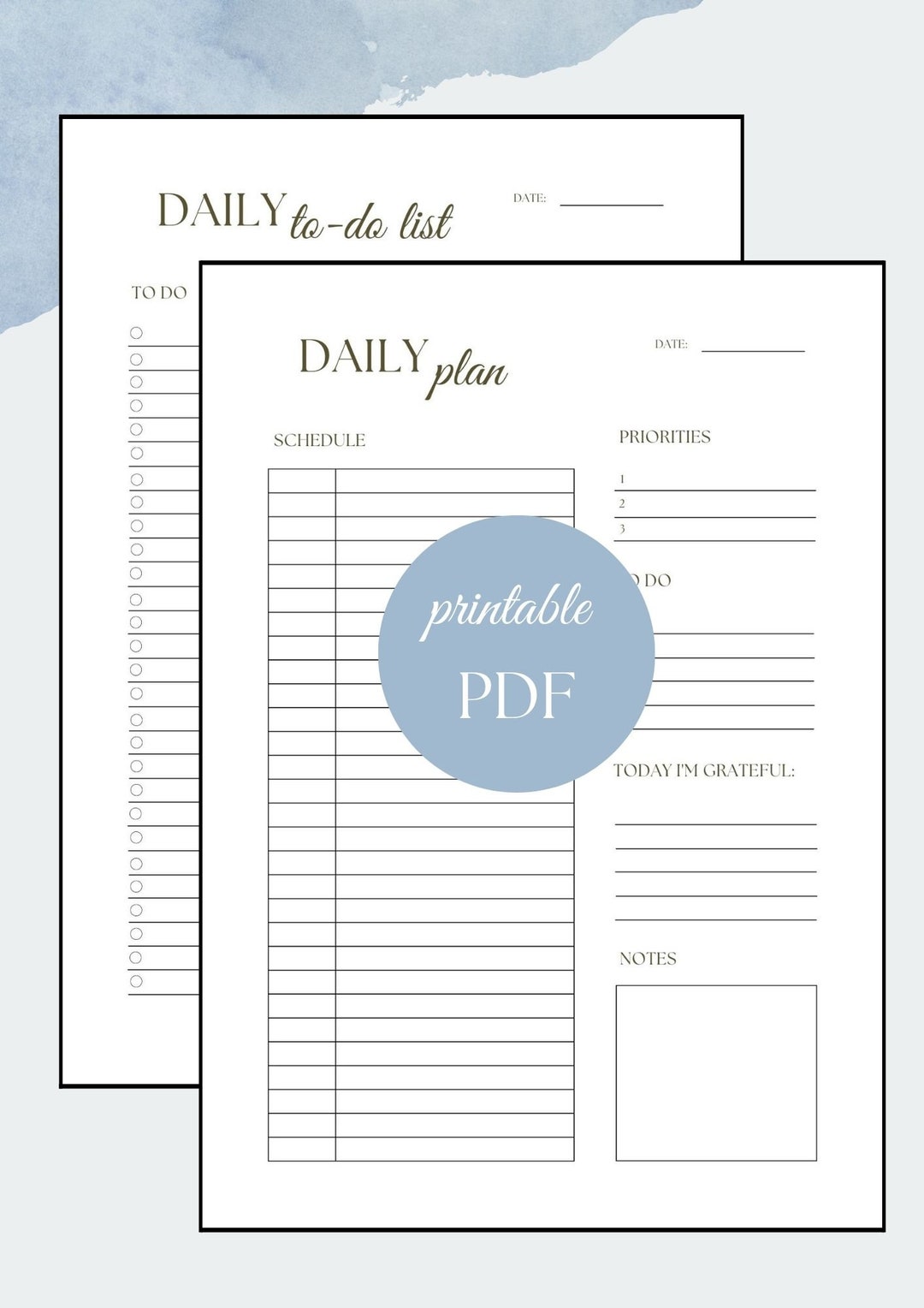 Daily Planner Printable, Daily Planner, Personal Daily Planner, Print ...