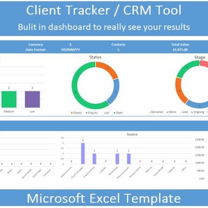 Client Tracker CRM Spreadsheet, Client Management, Small Business Spreadsheet, Business Tracker ...