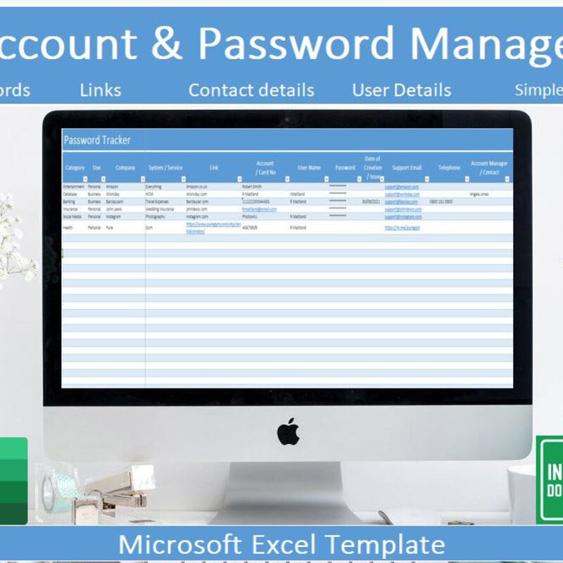 Password Tracker - Etsy