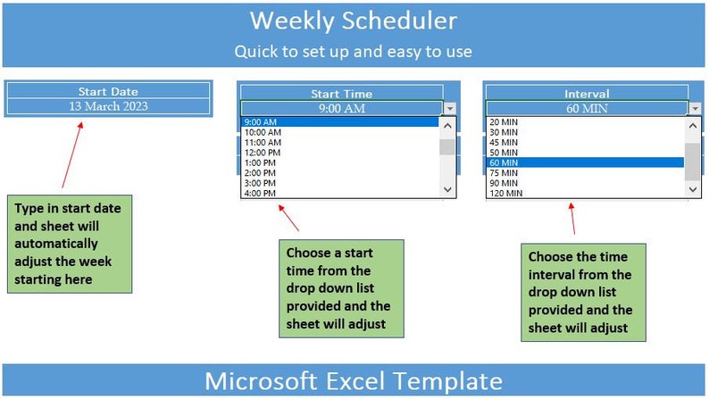 Editable Weekly Planner Template Weekly Schedule, Daily Planner, 2023 ...