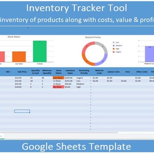 Inventory Tracker, Inventory Management Spreadsheet, Google Sheets ...