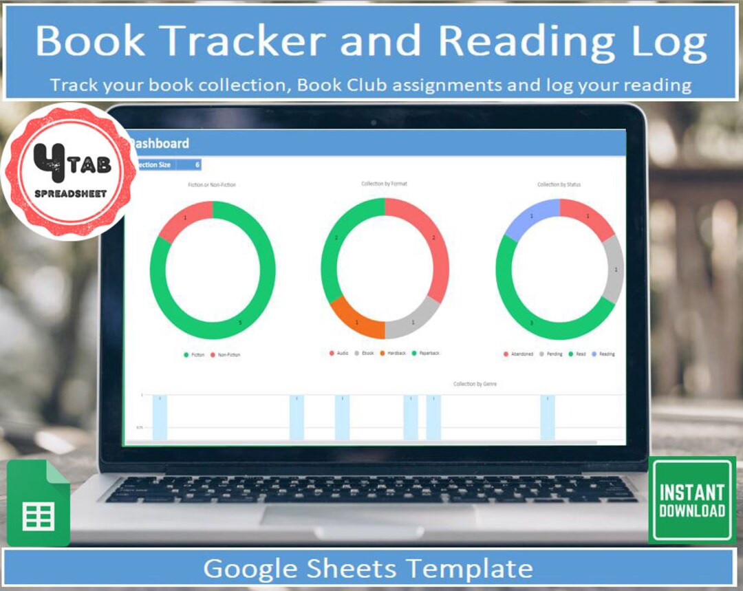 Book Collection Tracker I Book Reading Log Google Sheets I - Etsy