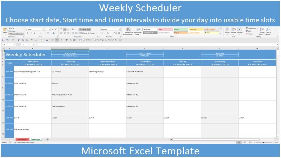 Editable Weekly Planner Template Weekly Schedule, Daily Planner, 2023 ...