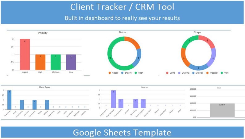 Client Tracker CRM Spreadsheet, Client Management, Small Business ... Client Tracker CRM Spreadsheet, Client Management, Small Business ...
