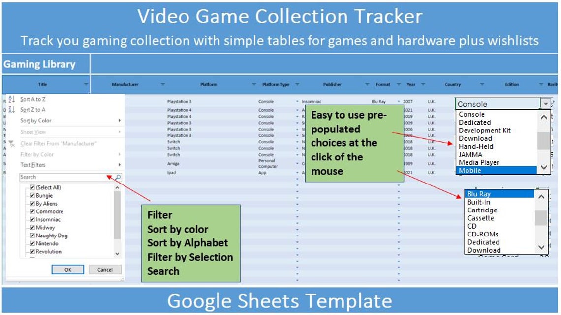 Video Game Collection Tracker Library for Games & Hardware - Etsy