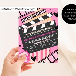 Girls Movie Night Invitation Template,film Night, Movie Party, Girls ...