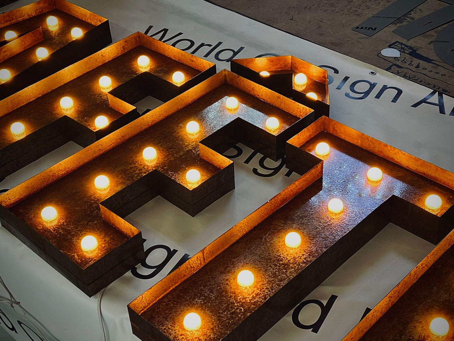 Custom Rustic Metal Marquee Letters Sign Distressed Rust Color, Vintage ...