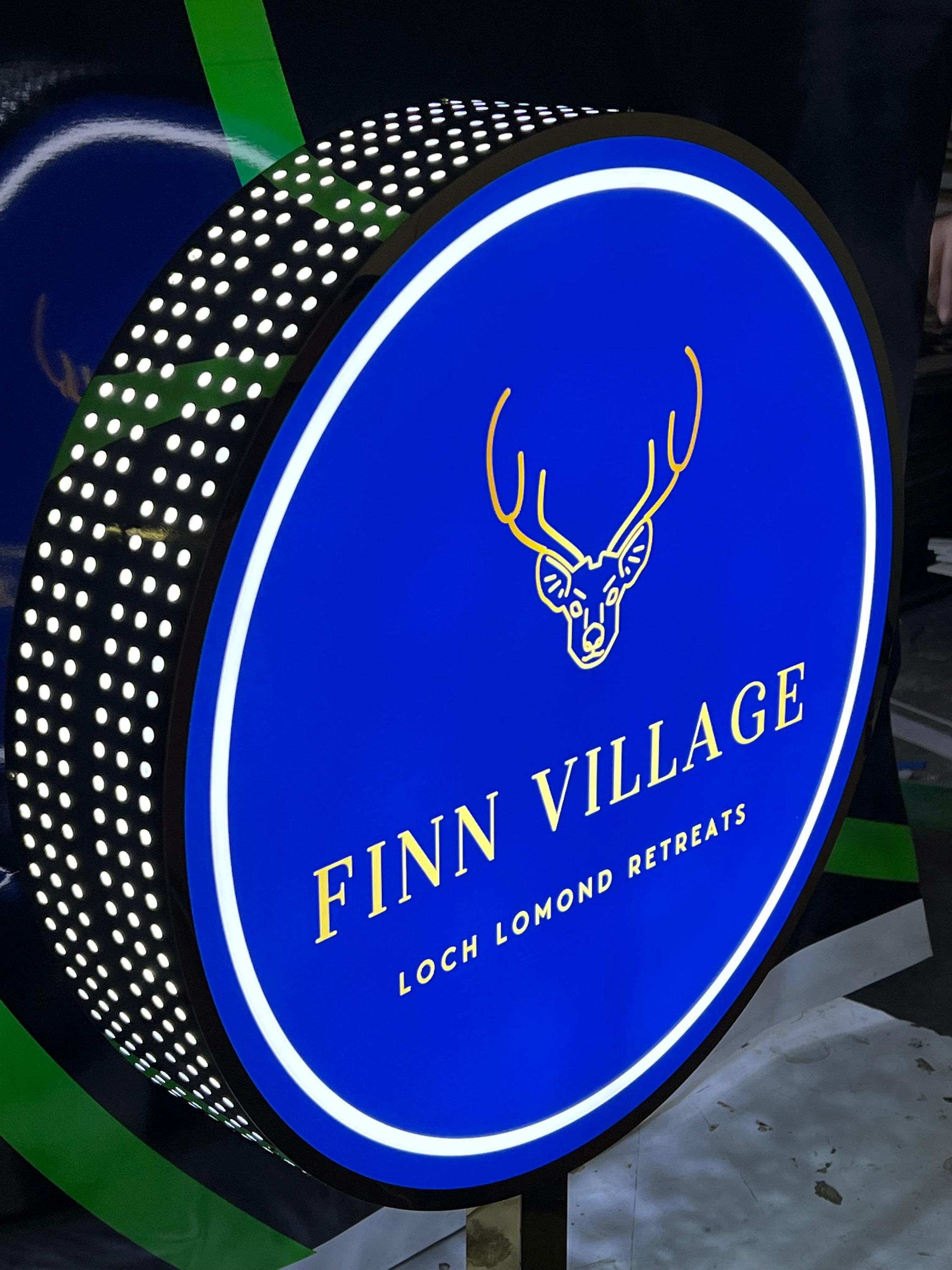 Custom Double-sided LED Lightbox Sign Circular Outdoor & Storefront ...