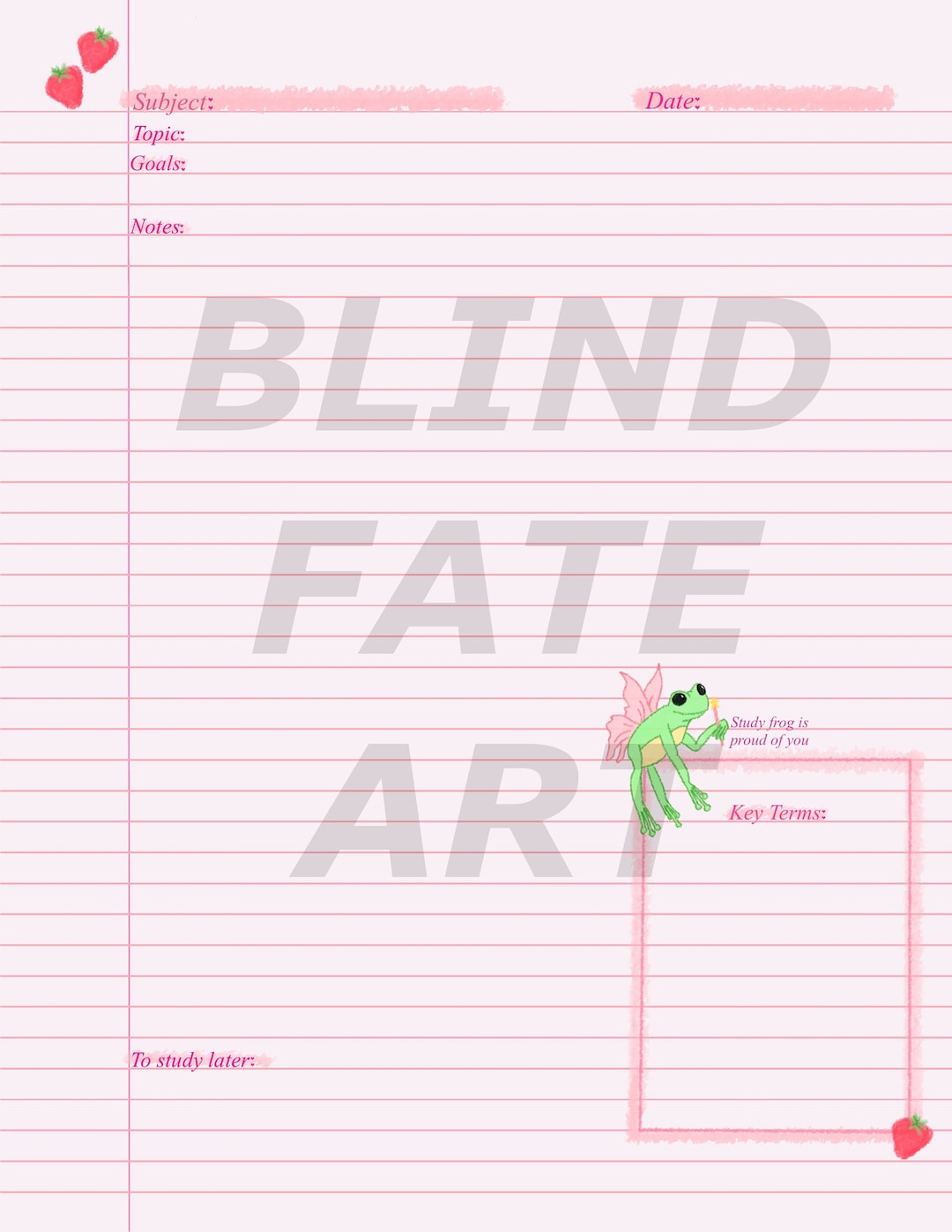 PRINTABLE Notes / Pink Cottagecore Fairy Affirmation - Etsy