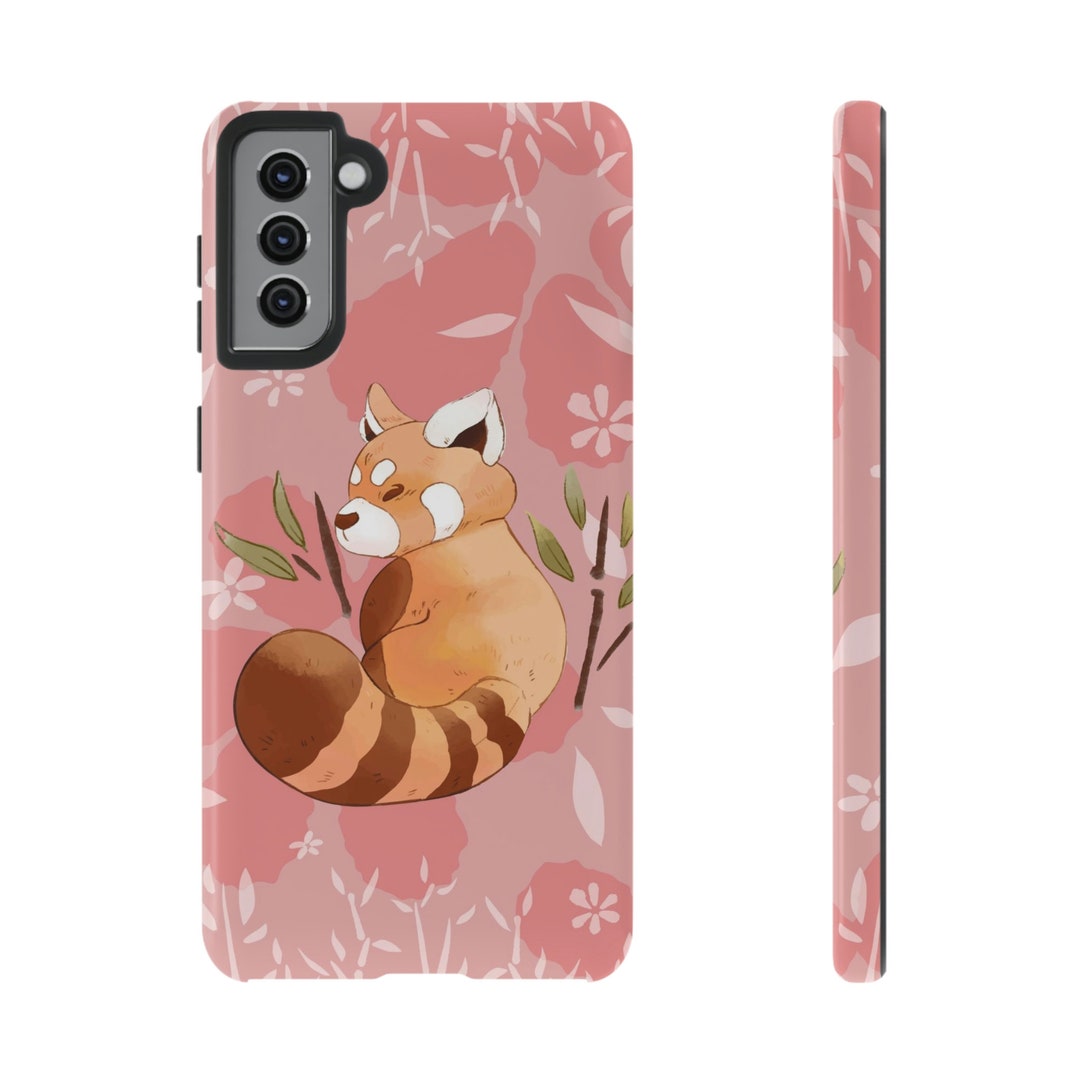 Red Panda Pink Watercolour Tough Phonecasesmatte or - Etsy