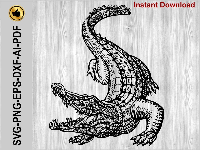 Crocodile SVG , Alligator Clipart, Crocodile Cut Files for Silhouette ...